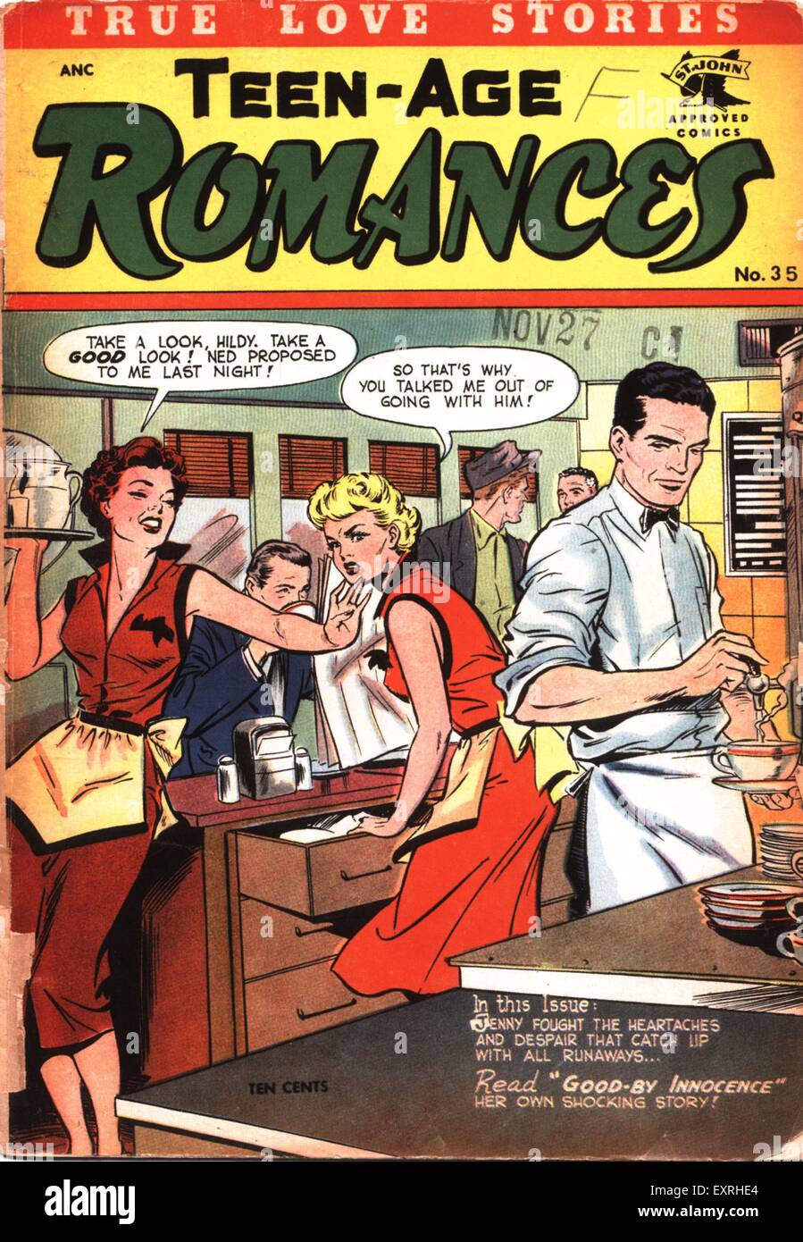 1950s USA Teen-Age Romance Magazine Cover Stock Photo - Alamy