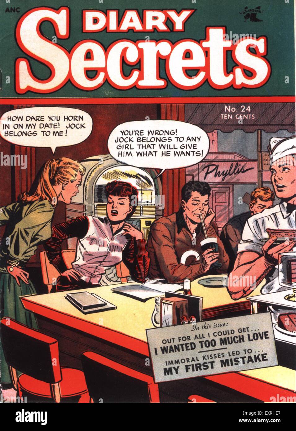 1950s USA Diary Secrets Magazine Cover Stock Photo - Alamy