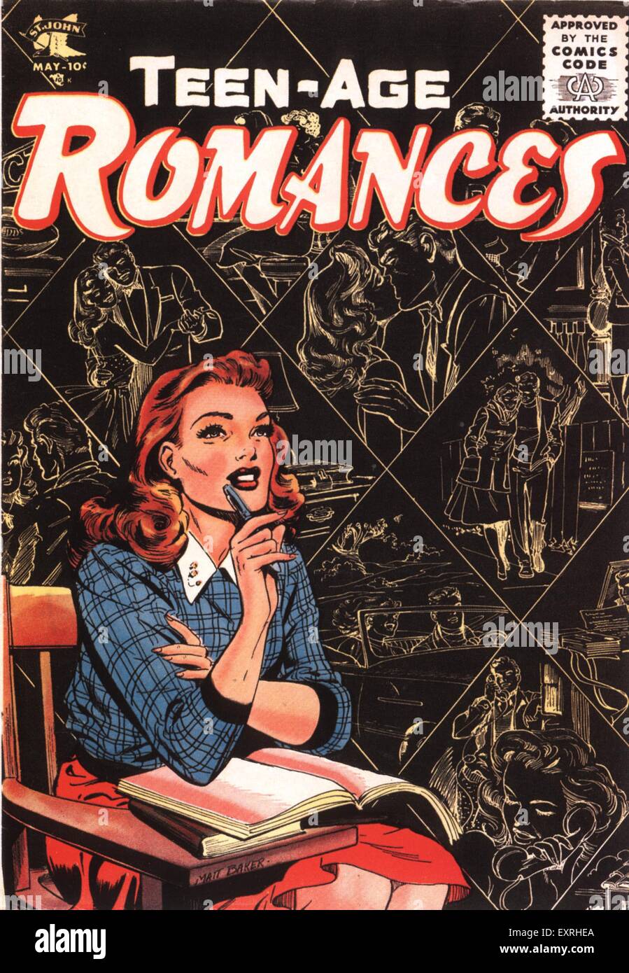 1950s USA Teen-Age Romance Magazine Cover Stock Photo - Alamy