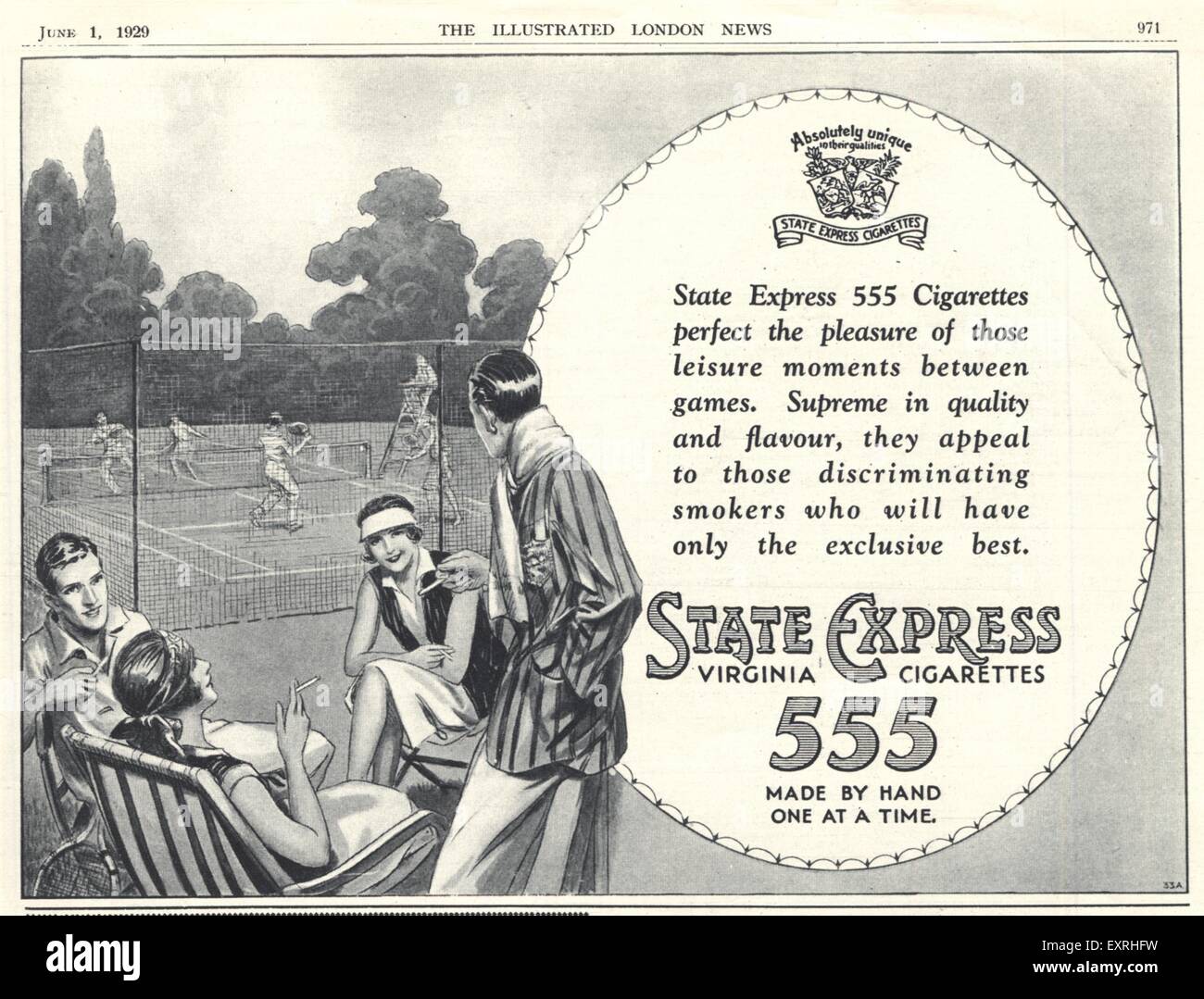 1920s UK State Express 555 Magazine Advert Stock Photo - Alamy