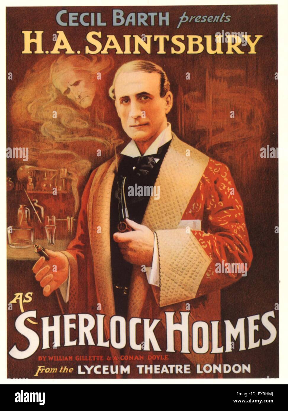 1920s UK Sherlock Holmes Poster Stock Photo - Alamy
