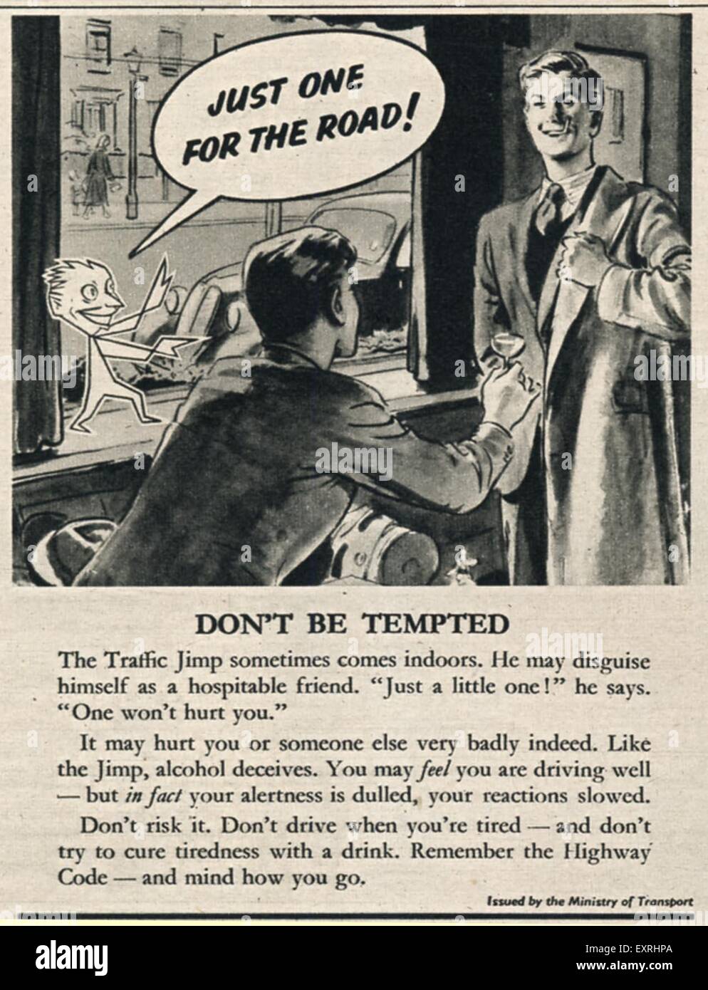 1940s UK Government Campaigns Road Safety Magazine Advert Stock Photo ...