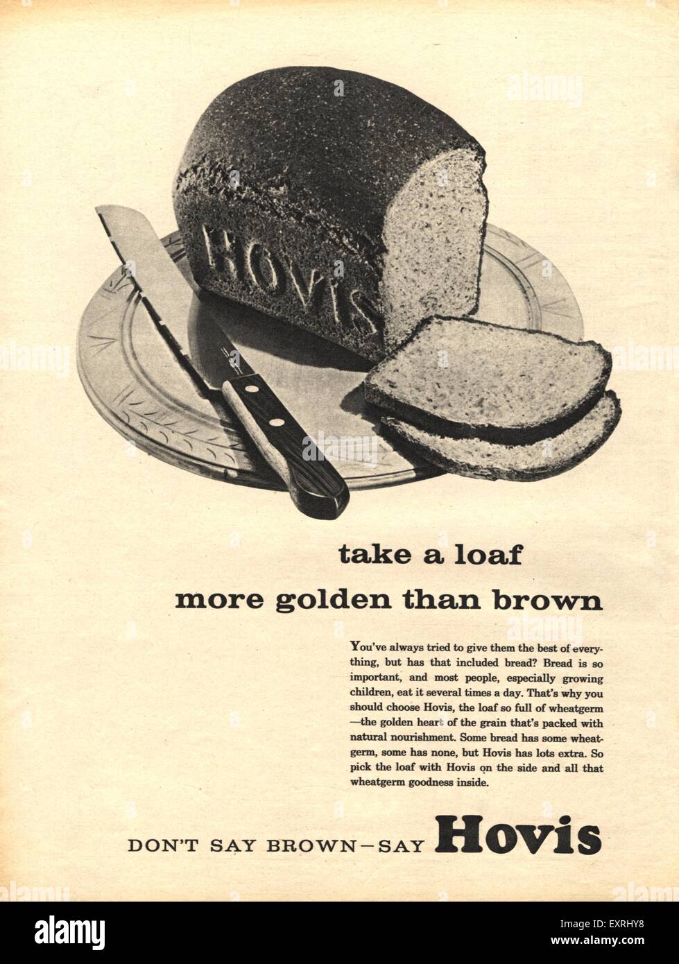 Bread advert 1960s hi-res stock photography and images - Alamy