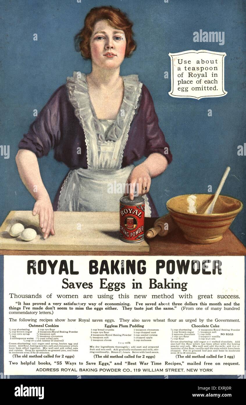 1910s USA Royal Baking Powder Magazine Advert Stock Photo - Alamy