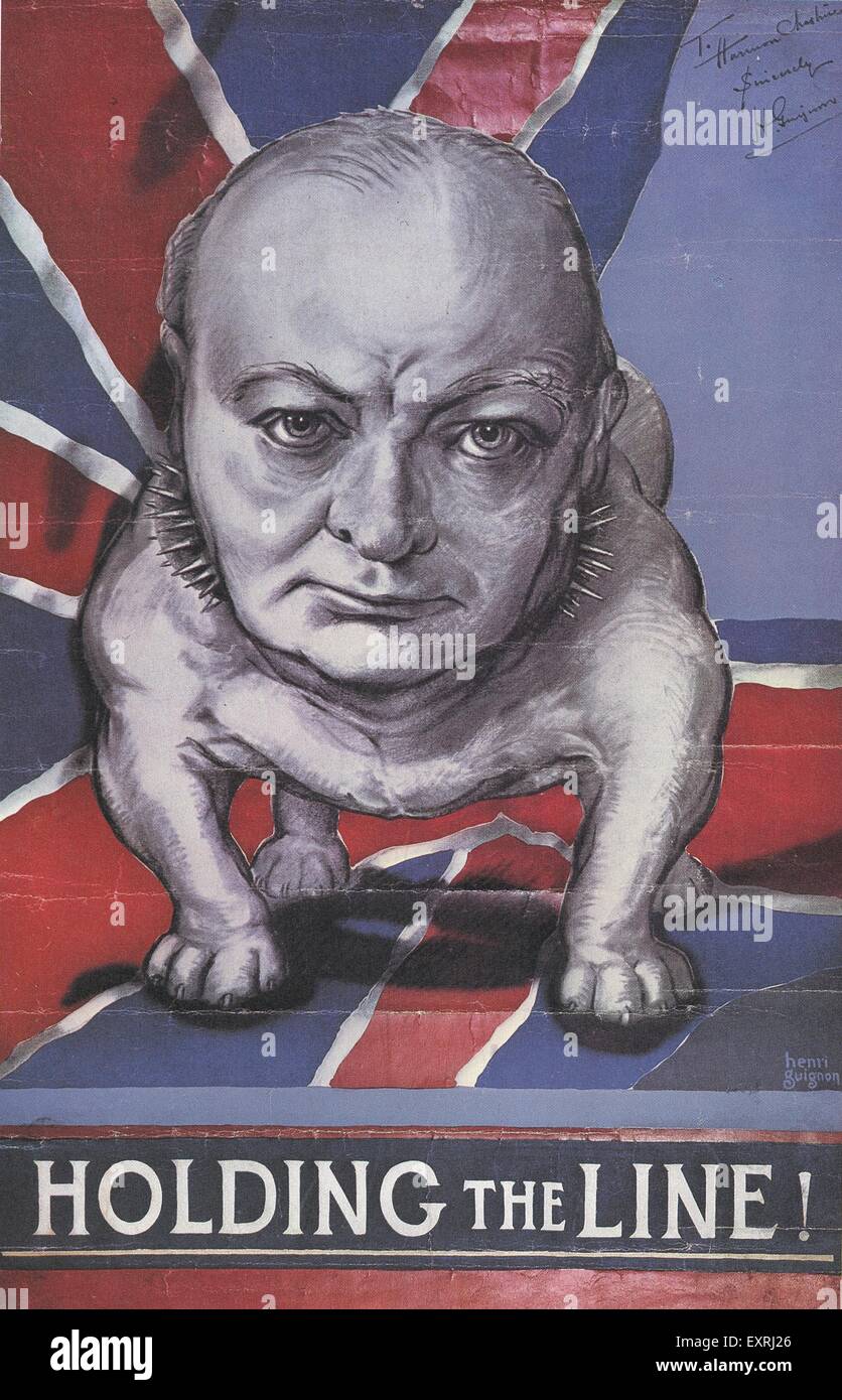 1940s UK Holding The Line Poster Stock Photo - Alamy