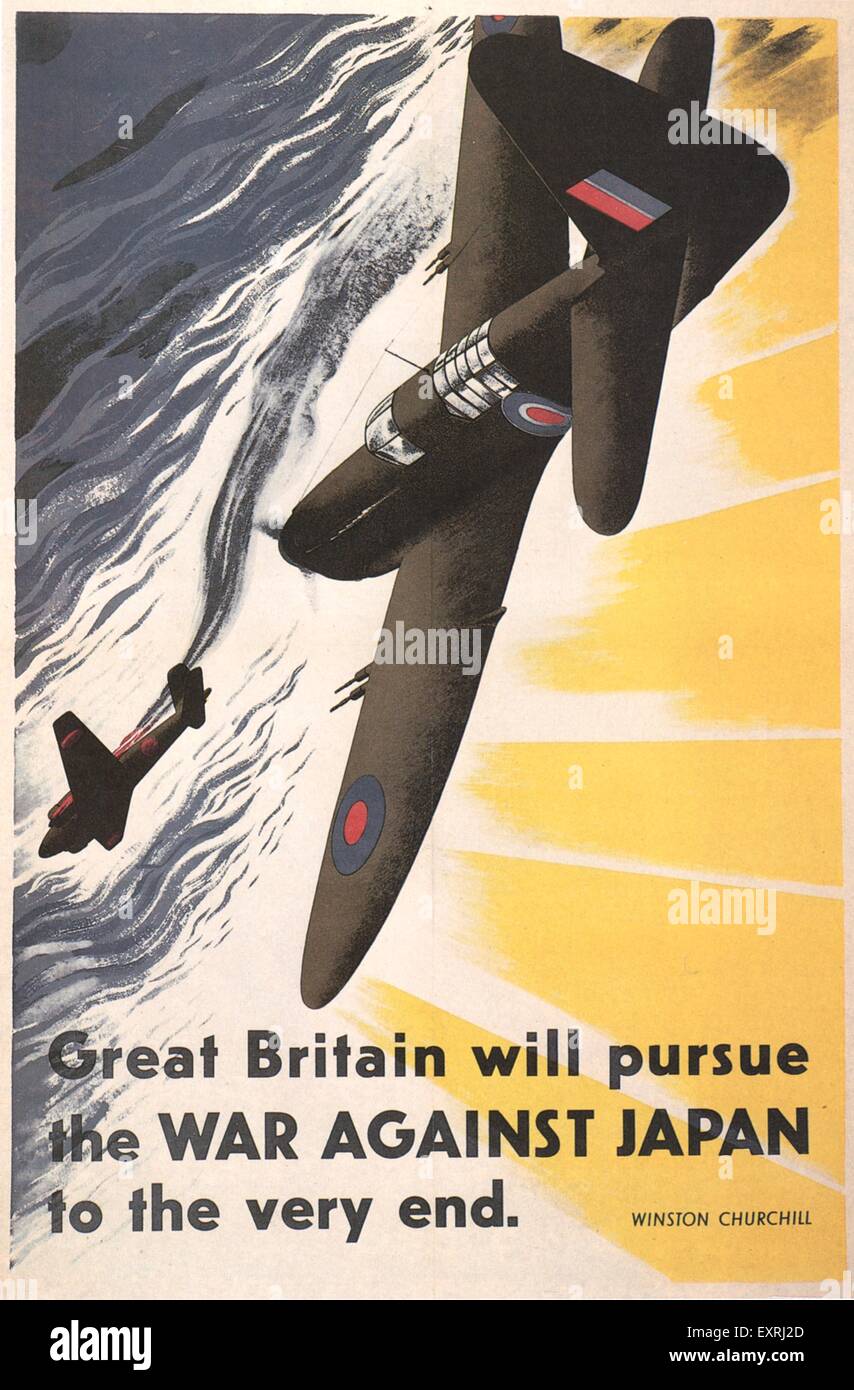 1940s UK War against Japan Poster Stock Photo - Alamy