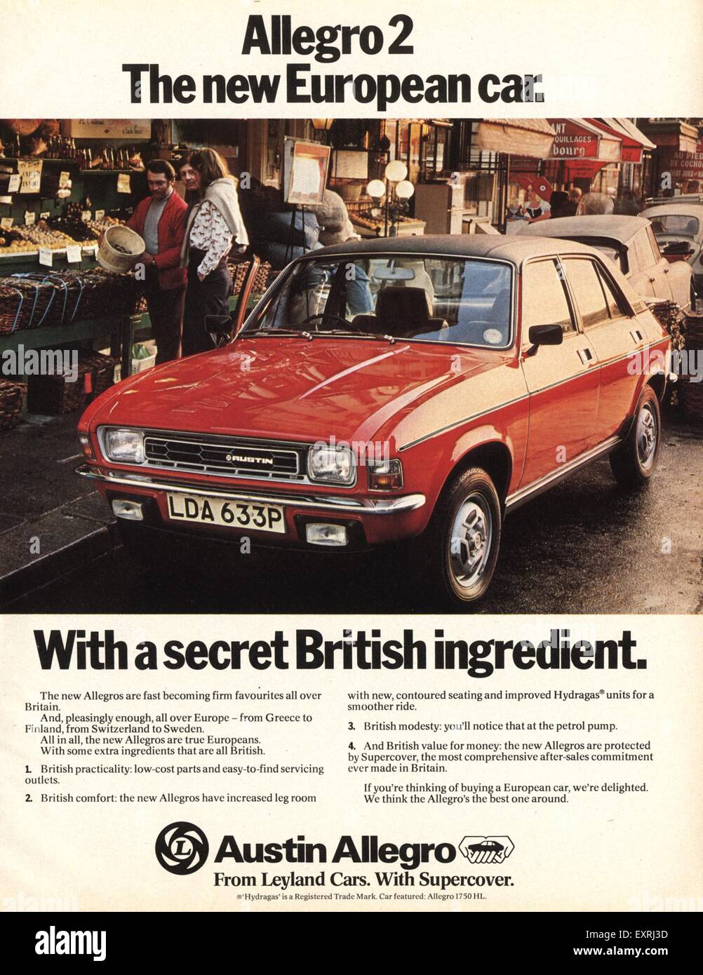 1970s UK Austin Magazine Advert Stock Photo - Alamy