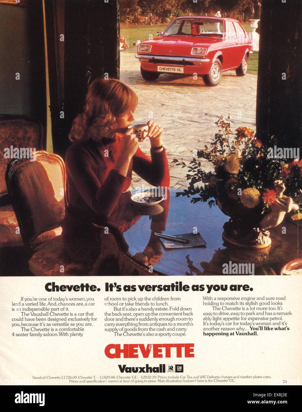 1970s UK Vauxhall Chevette Magazine Advert Stock Photo - Alamy