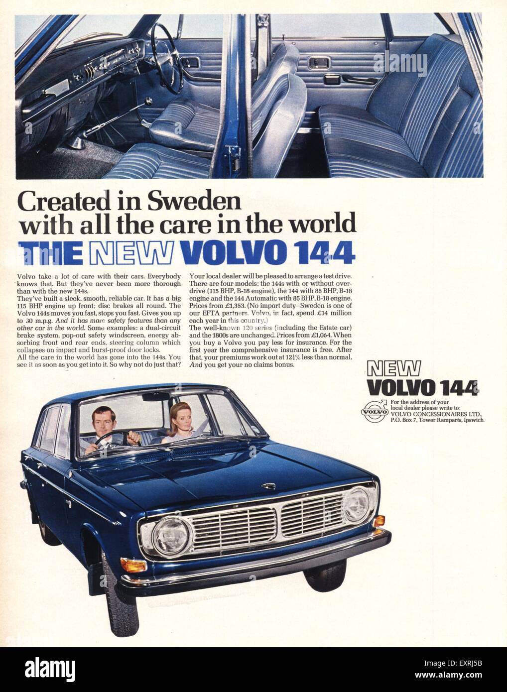 1960s uk volvo magazine advert hi-res stock photography and images - Alamy