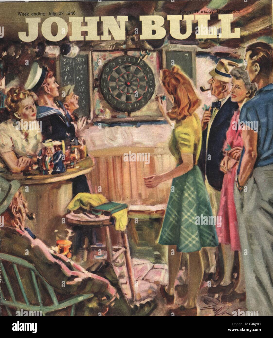 1940s UK John Bull Magazine Cover Stock Photo - Alamy