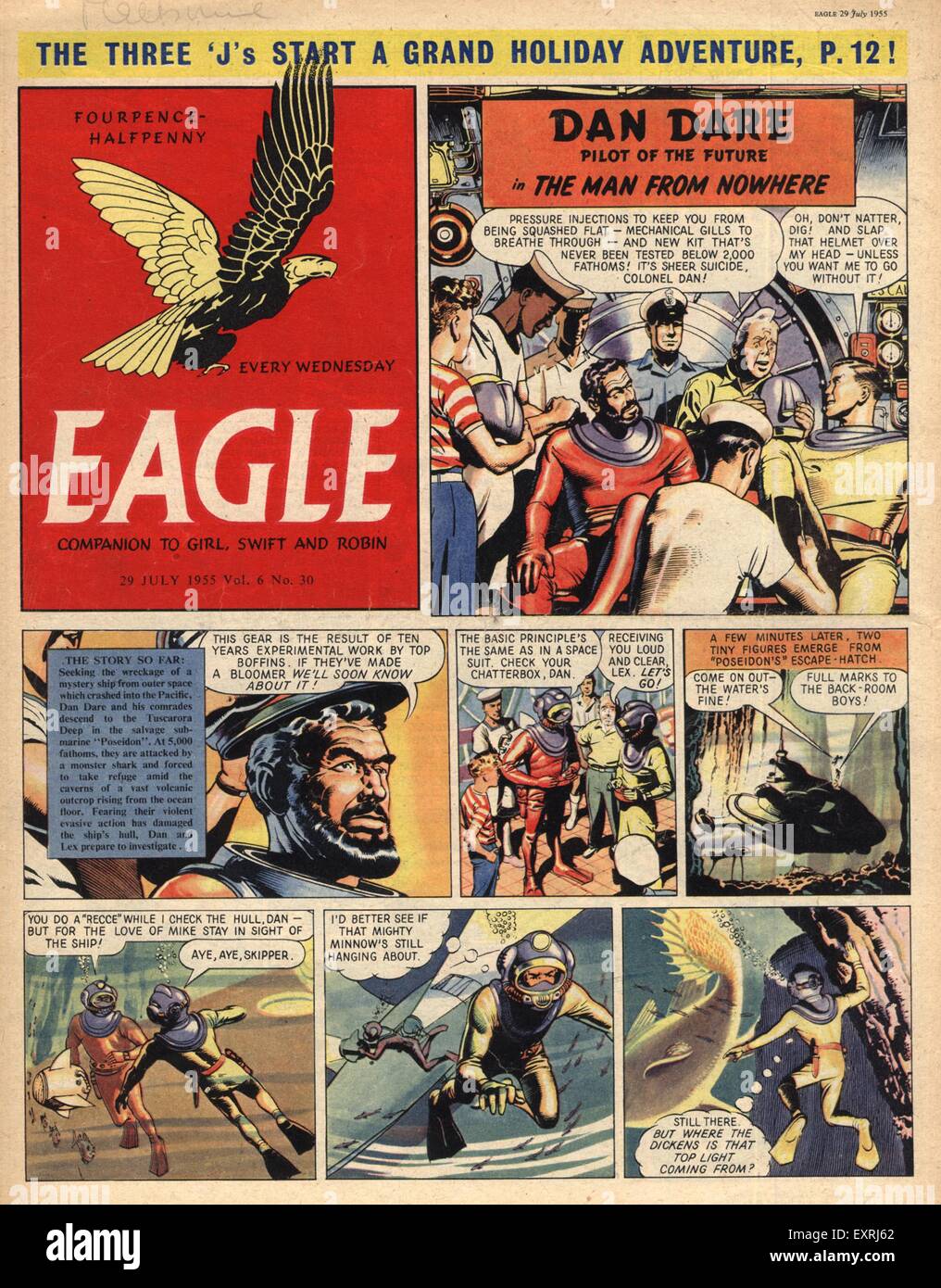 Eagle comic cover hi-res stock photography and images - Alamy