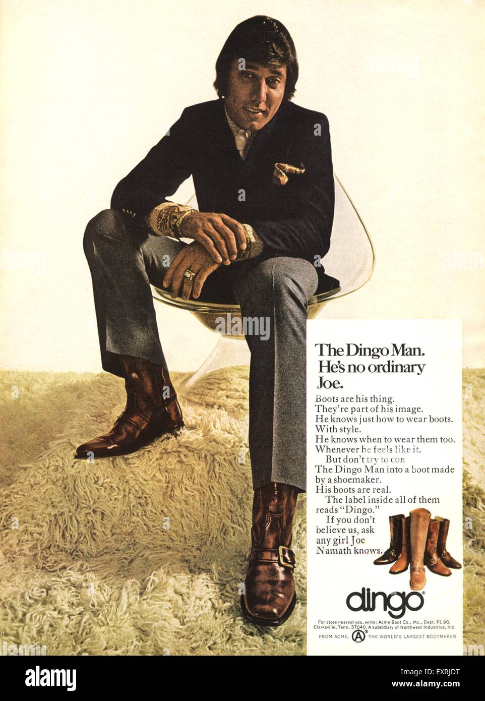 1970s USA Dingo Magazine Advert Stock Photo - Alamy
