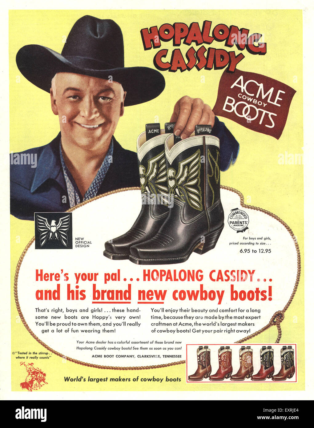 1950s USA Acme Magazine Advert Stock Photo - Alamy