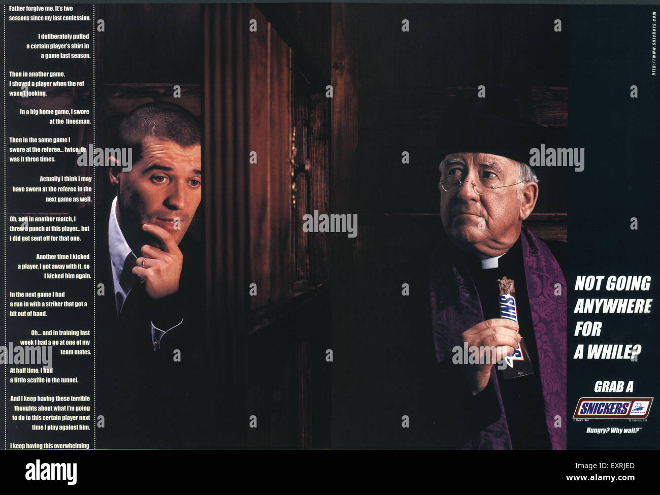 1990s UK Snickers Magazine Advert Stock Photo - Alamy