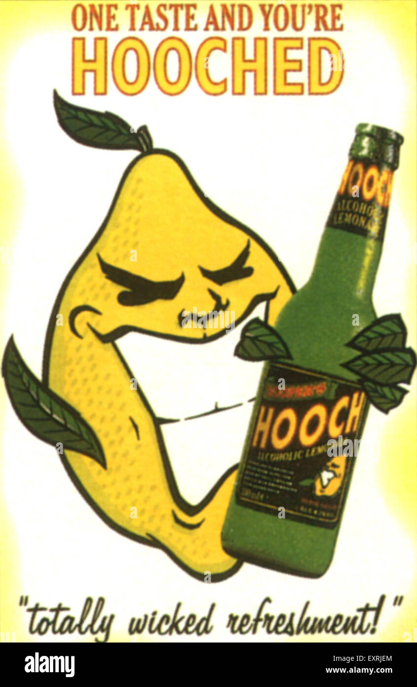 1990s UK Hooch Magazine Advert Stock Photo - Alamy