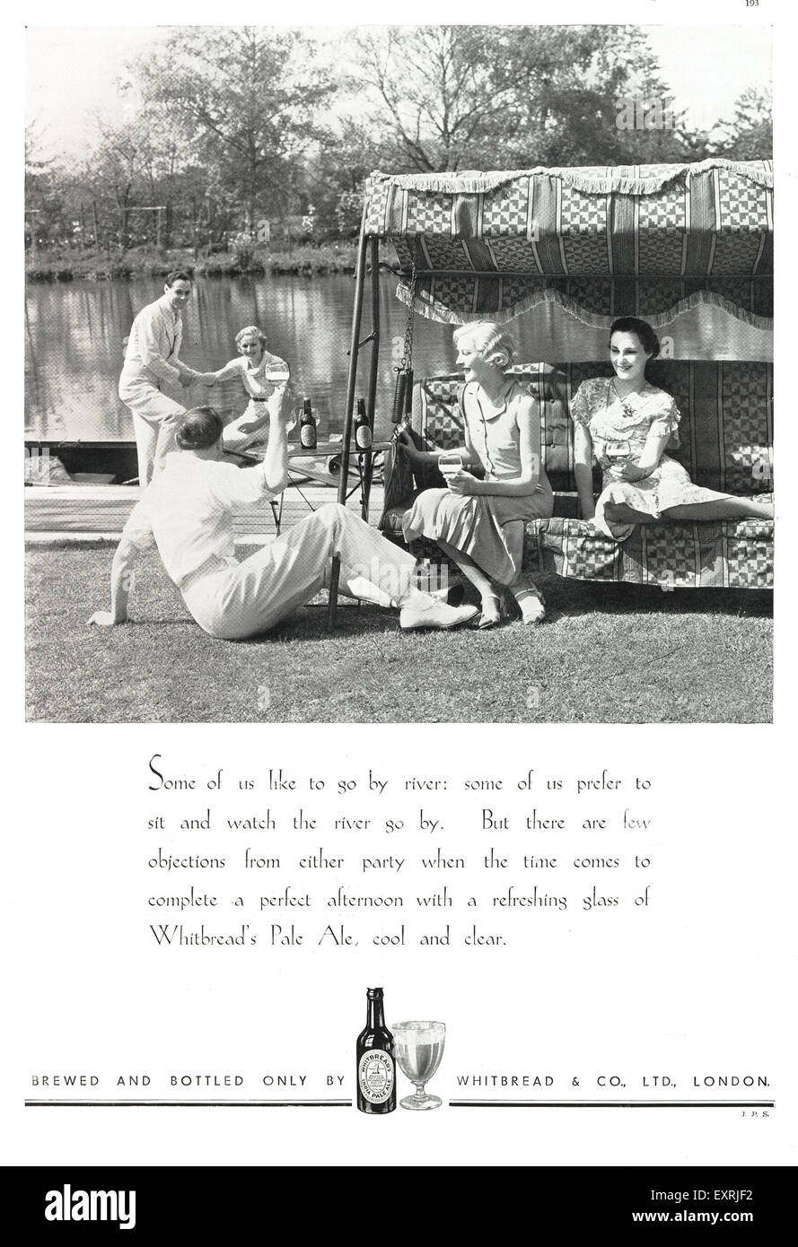 1930s UK Whitbread Beer Magazine Advert Stock Photo - Alamy