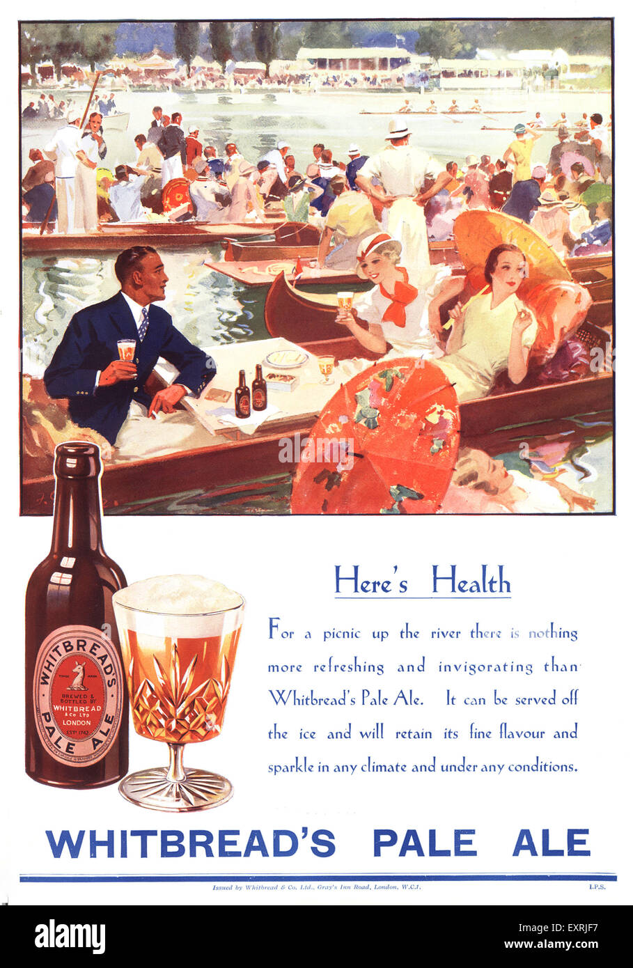 1930s UK Whitbread Beer Magazine Advert Stock Photo - Alamy