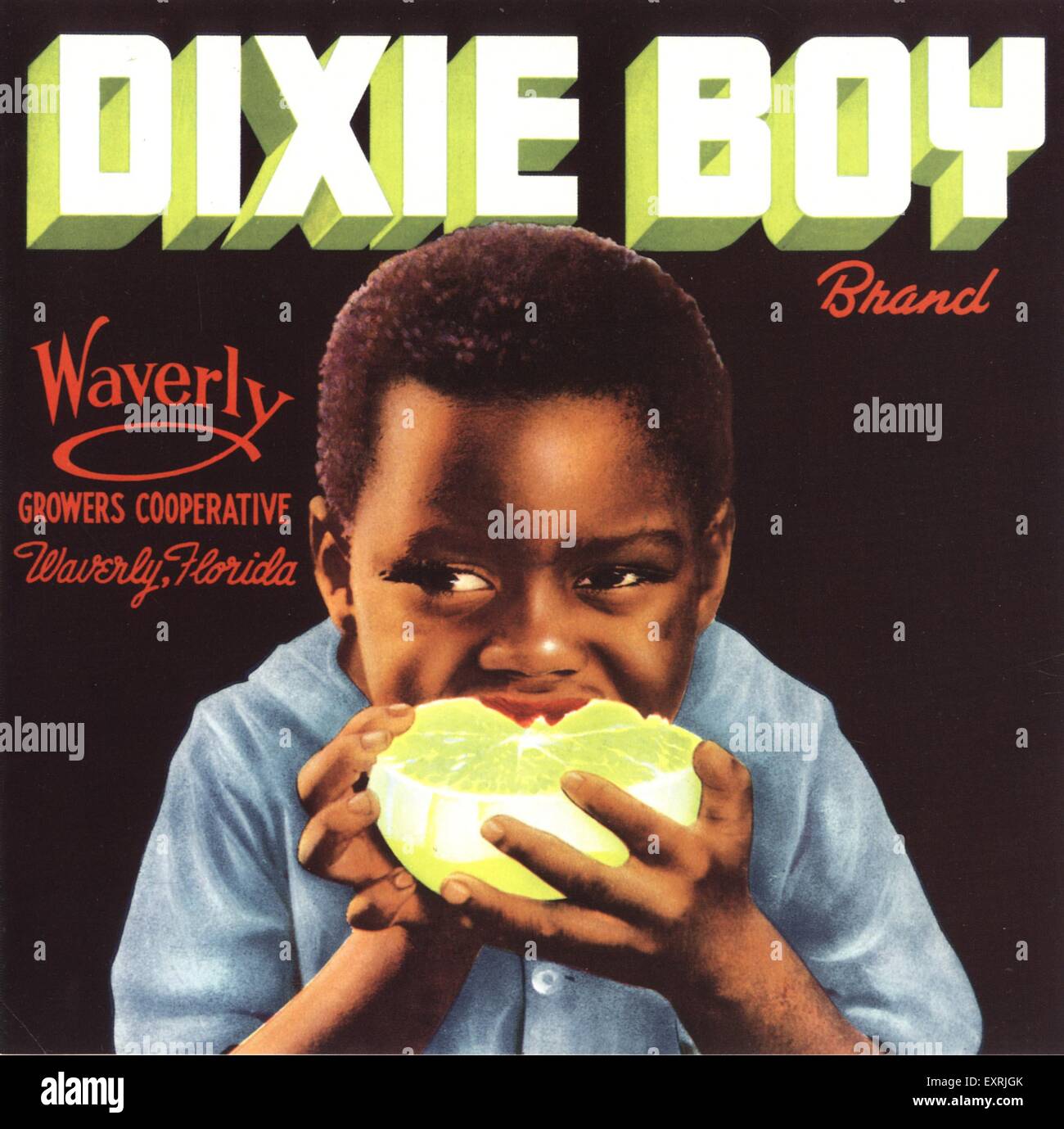 1930s USA Dixie Boy Label Stock Photo - Alamy