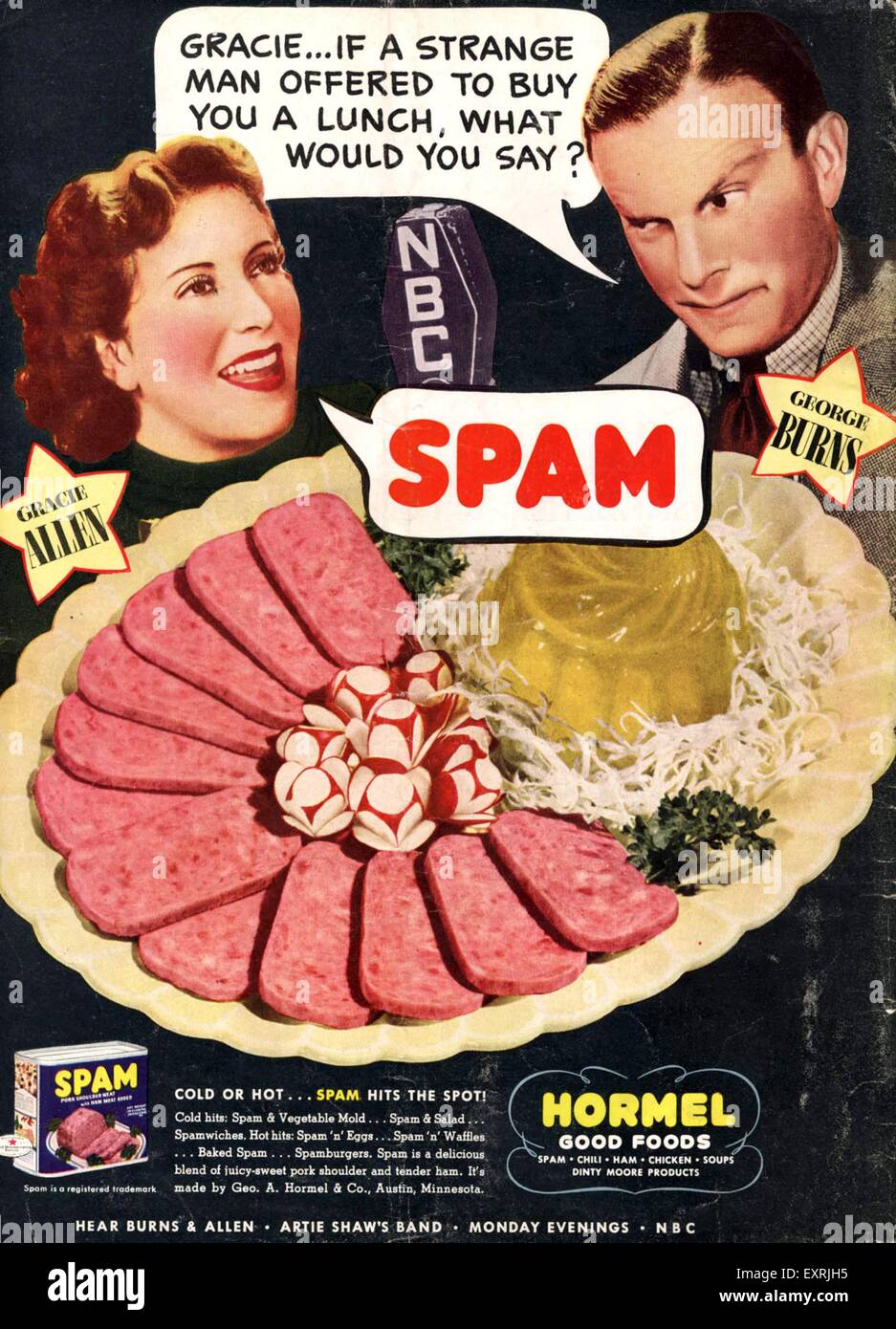 1940s USA Spam Magazine Advert Stock Photo - Alamy