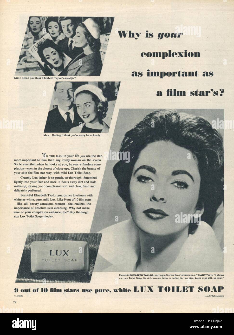 1950s UK Lux Magazine Advert Stock Photo - Alamy