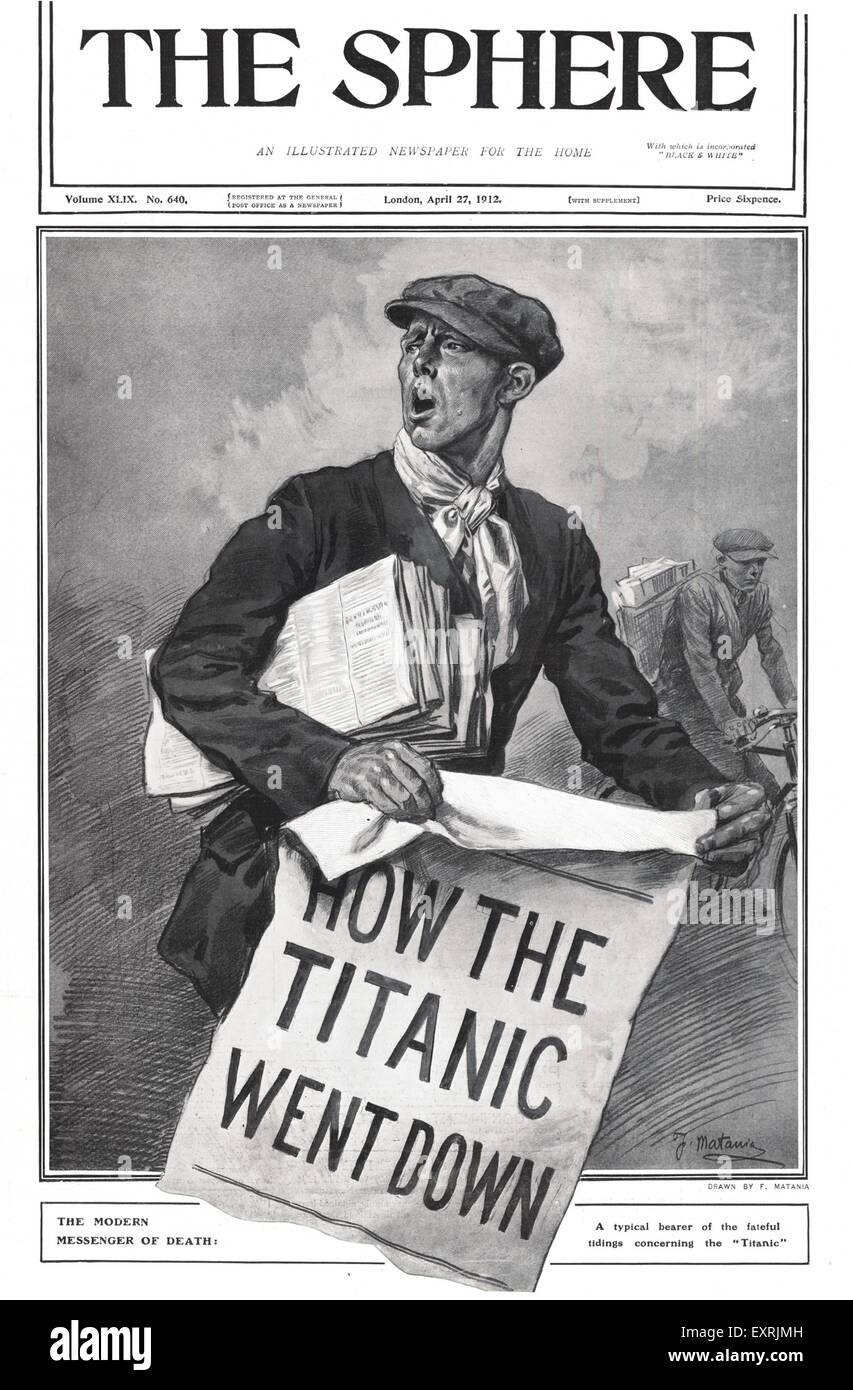 1910s UK The Sphere Magazine Cover Stock Photo - Alamy