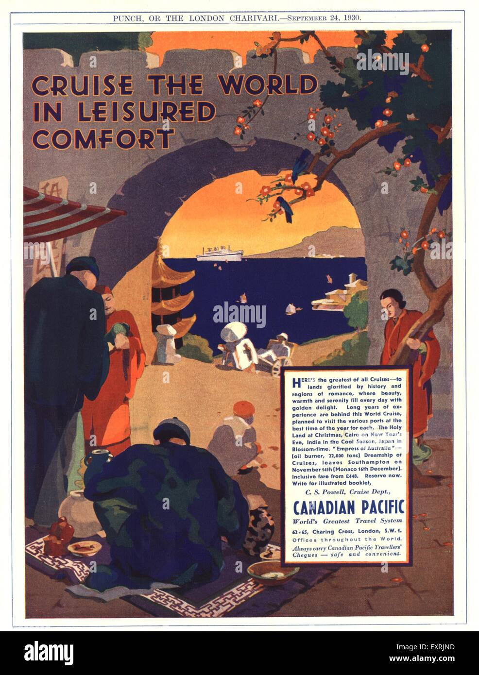 1930s UK Canadian Pacific Magazine Advert Stock Photo - Alamy
