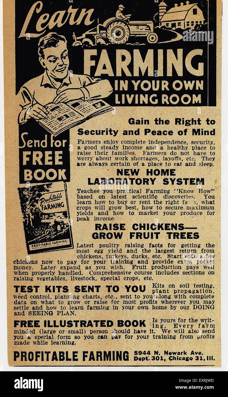 1950s USA How -To Book Magazine Advert Stock Photo - Alamy