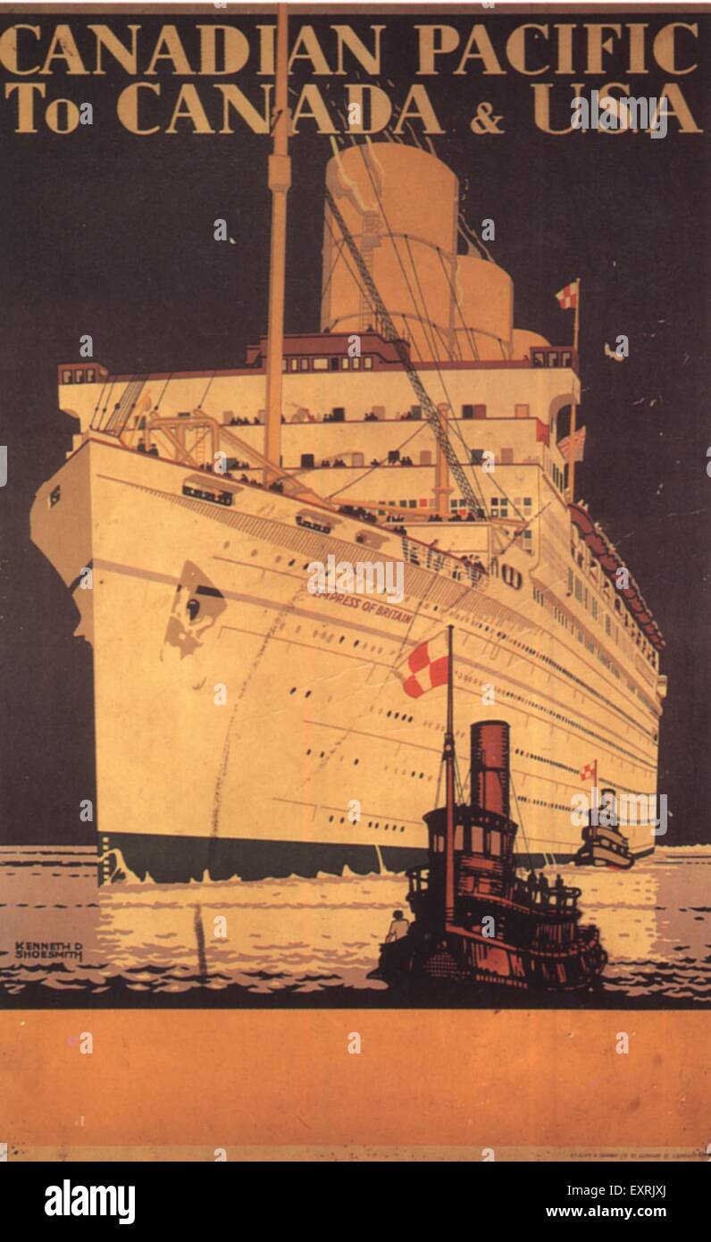 1920s UK Canadian Pacific Poster Stock Photo - Alamy