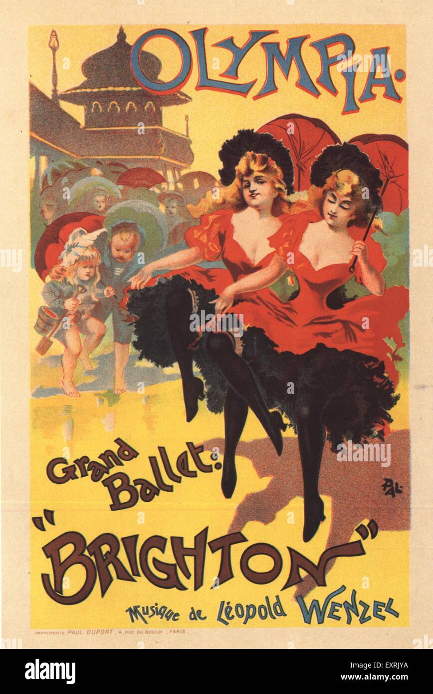 1900s France Paris Ballet Poster Stock Photo - Alamy