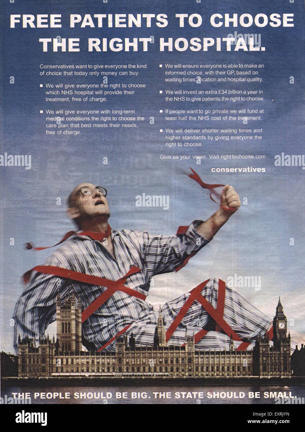 2000s UK The Conservative Party Newspaper Advert Stock Photo - Alamy