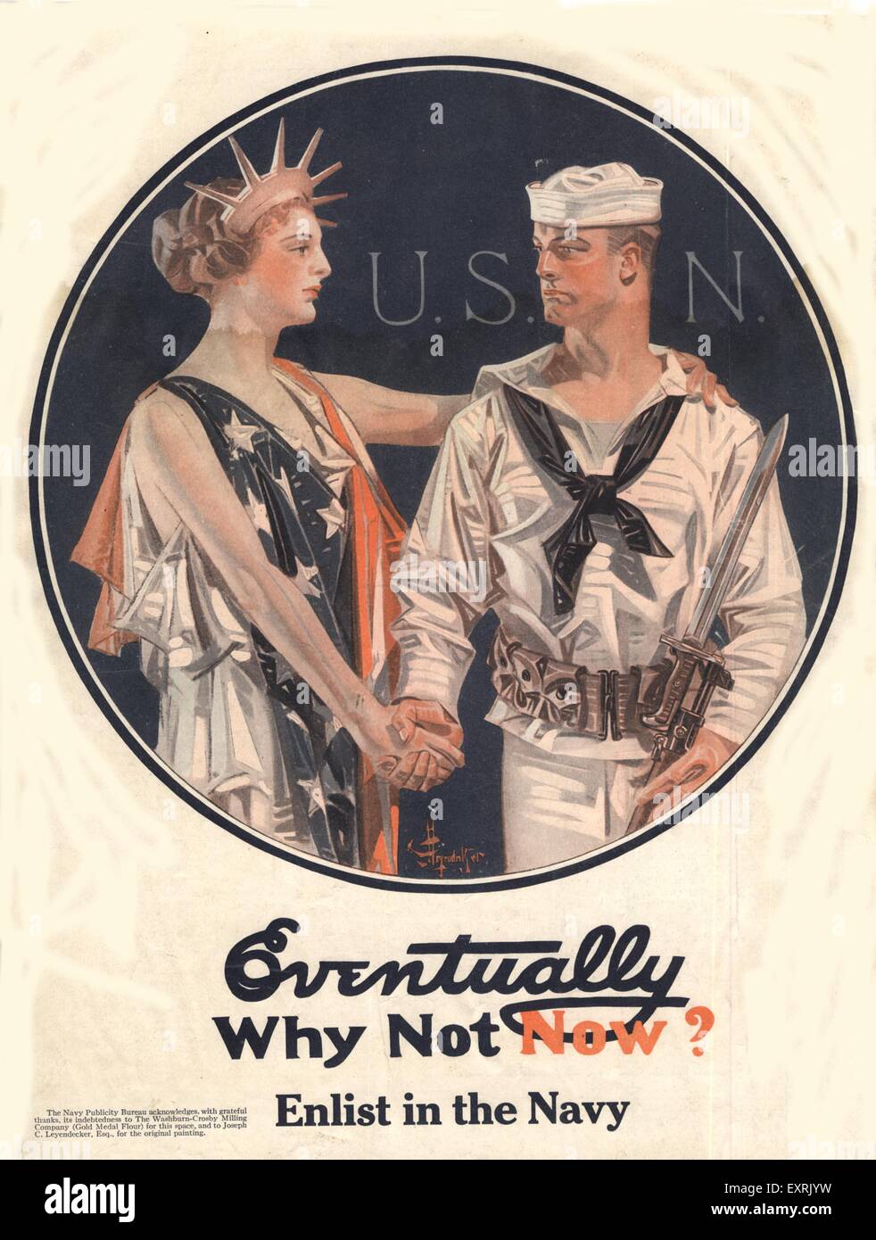 1910s USA Navy Recruitment Poster Stock Photo - Alamy