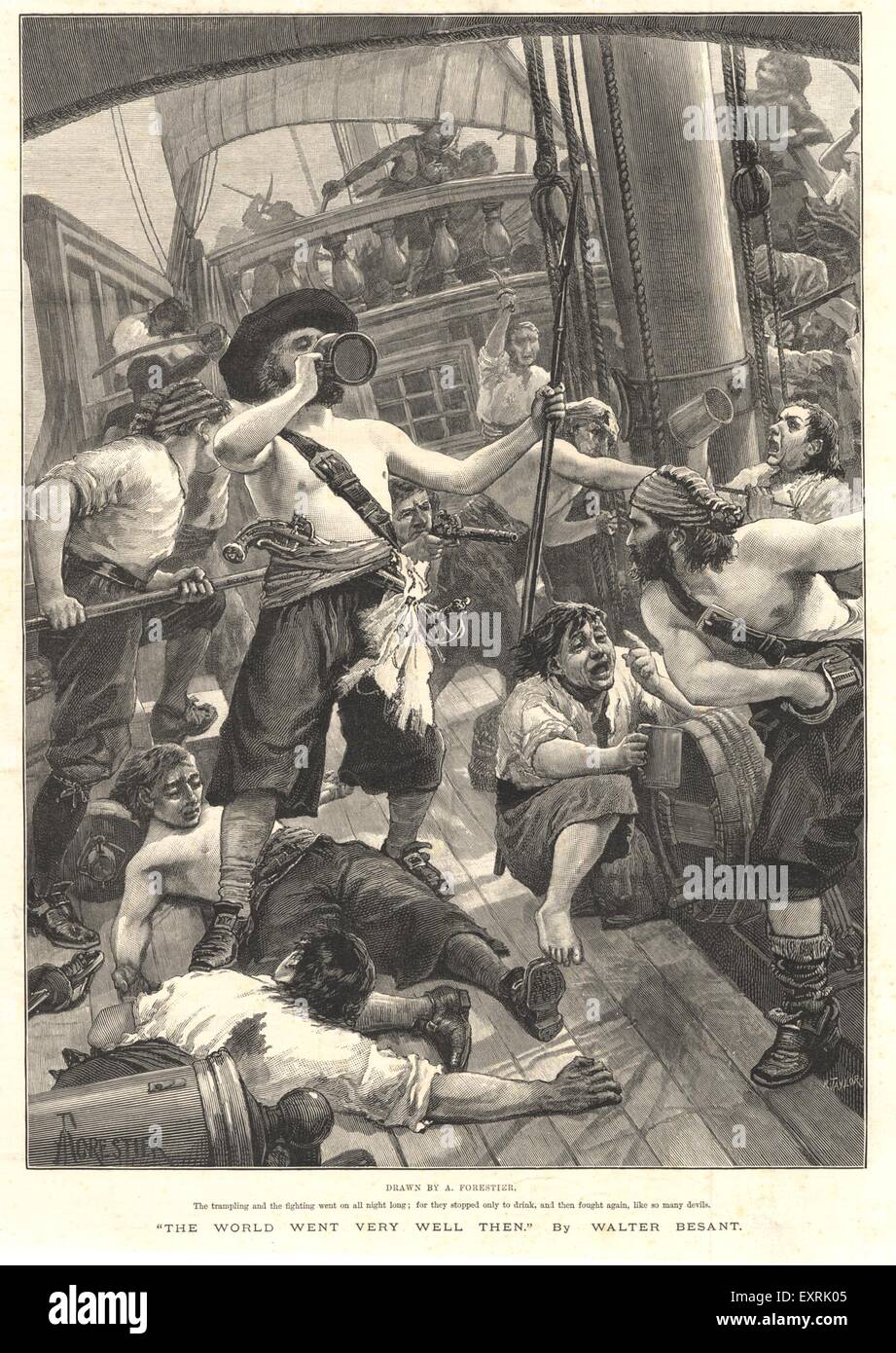 1870s UK Pirates Magazine Plate Stock Photo - Alamy