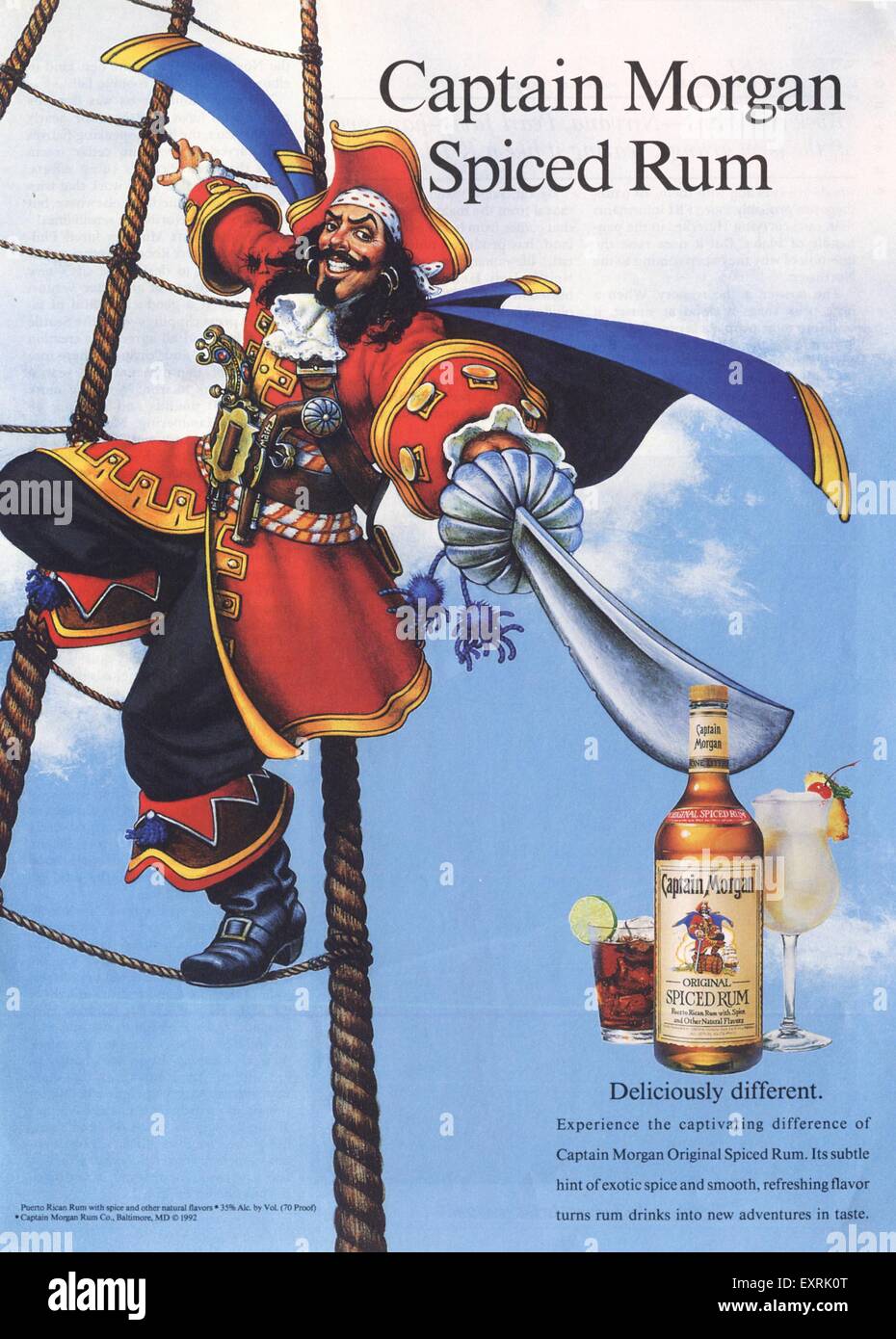 1990s USA Captain Morgan Pirates Rum Magazine Advert Stock Photo - Alamy