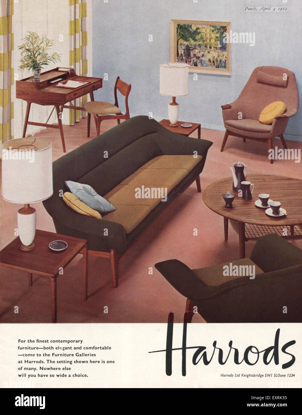 1960s uk harrods magazine advert hi-res stock photography and images ...