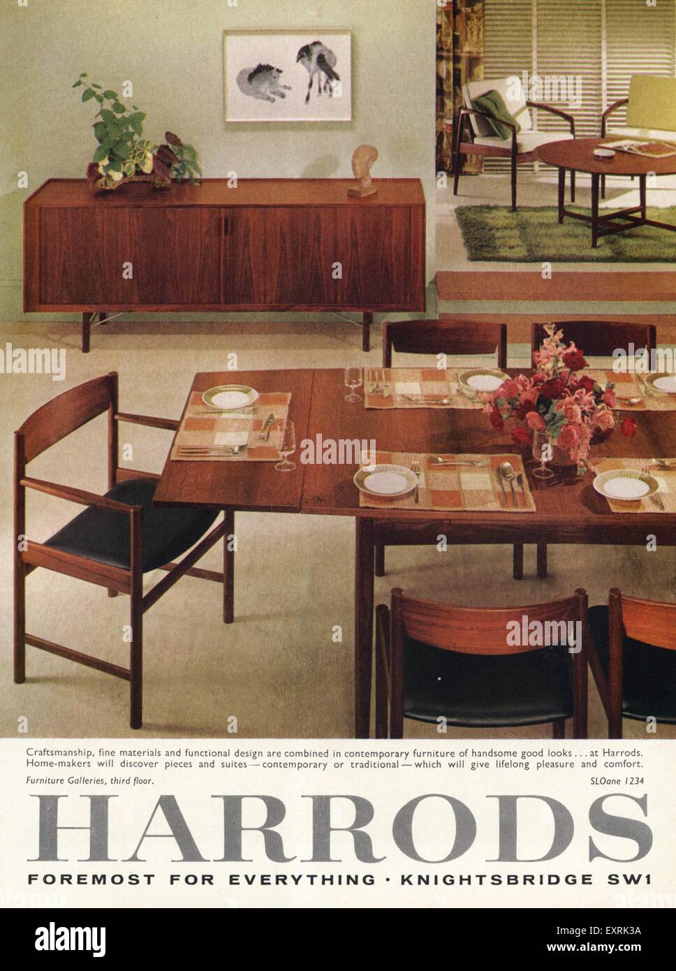 1950s uk harrods magazine advert hi-res stock photography and images ...