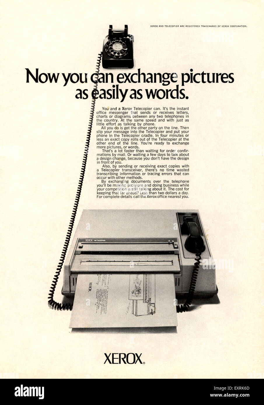 1970s USA Xerox Magazine Advert Stock Photo - Alamy