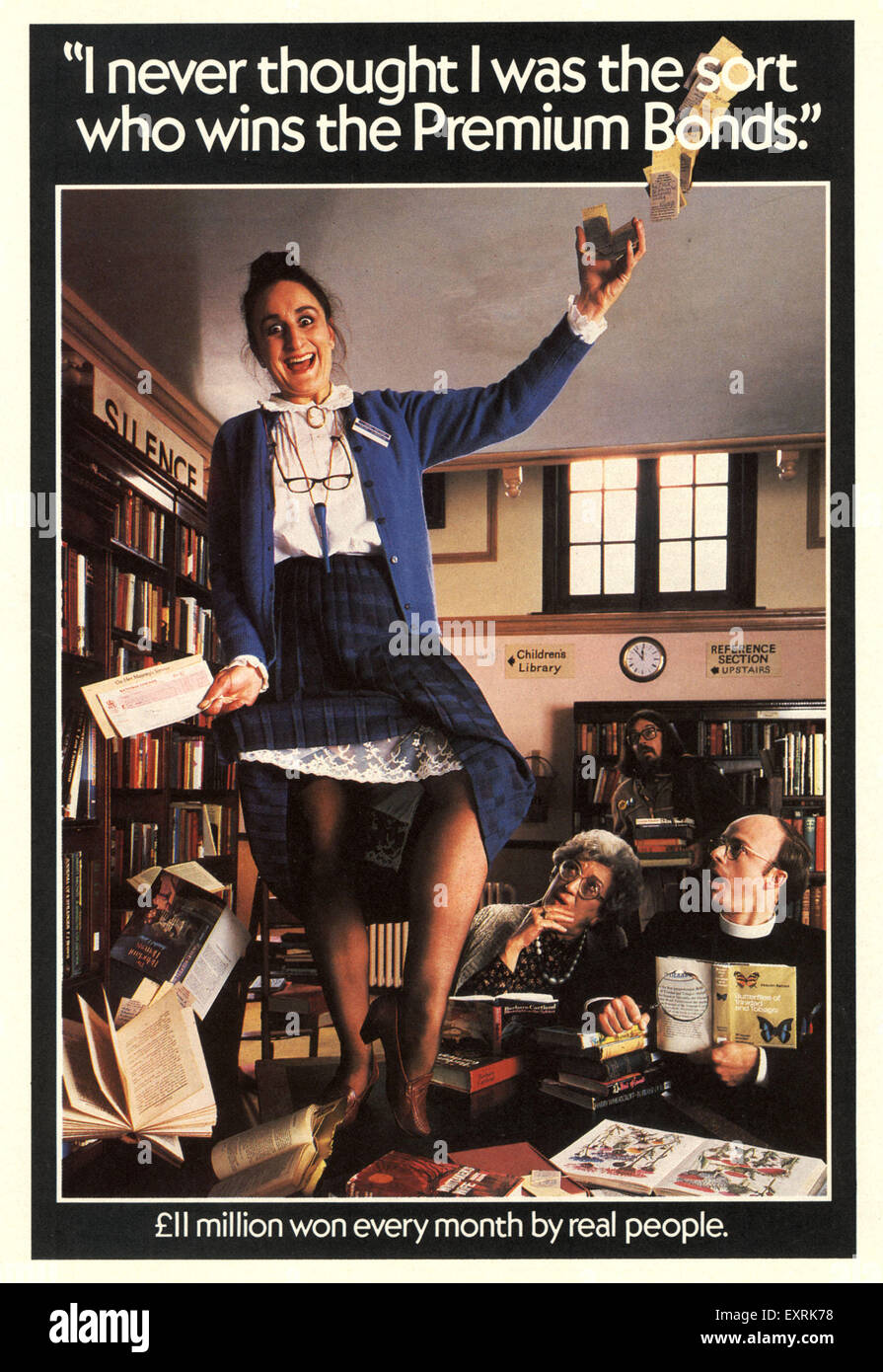 1980s UK Premium Bonds Magazine Advert Stock Photo - Alamy