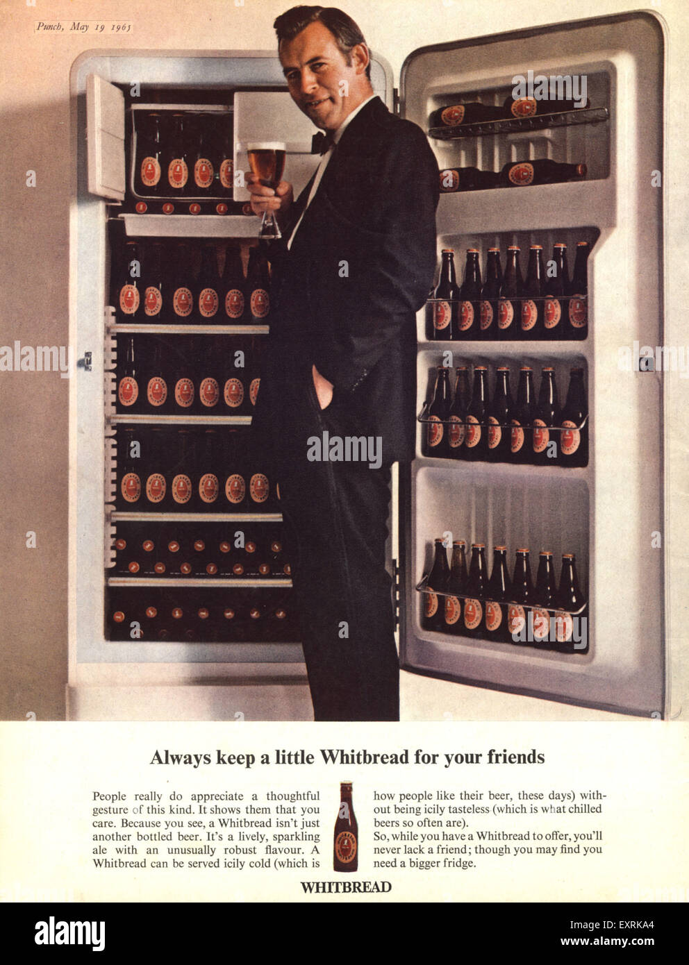 1960s UK Whitbread Magazine Advert Stock Photo - Alamy