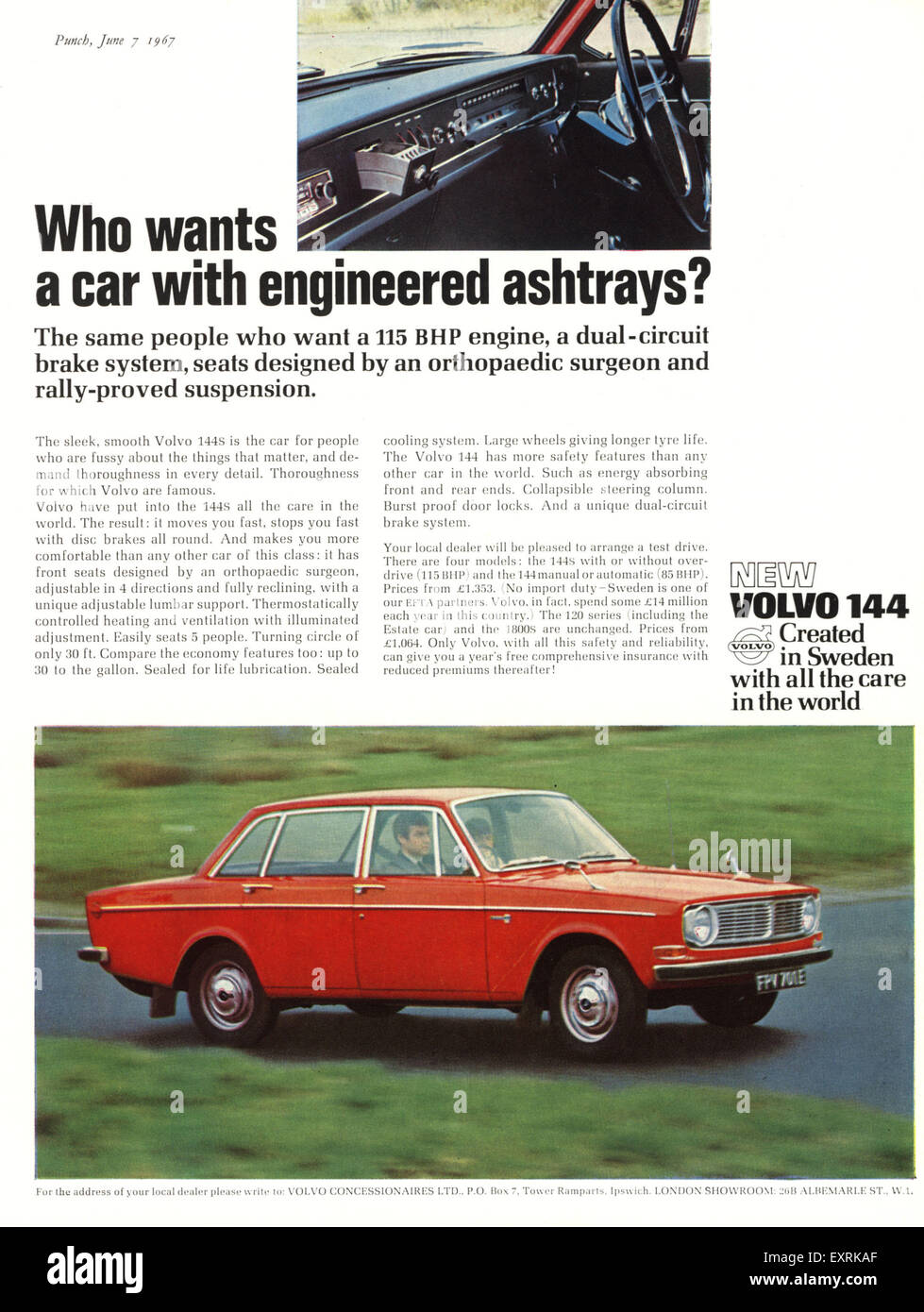 1960s uk volvo magazine advert hi-res stock photography and images - Alamy