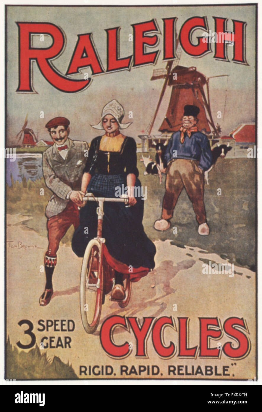 1900s UK Raleigh Magazine Advert Stock Photo - Alamy