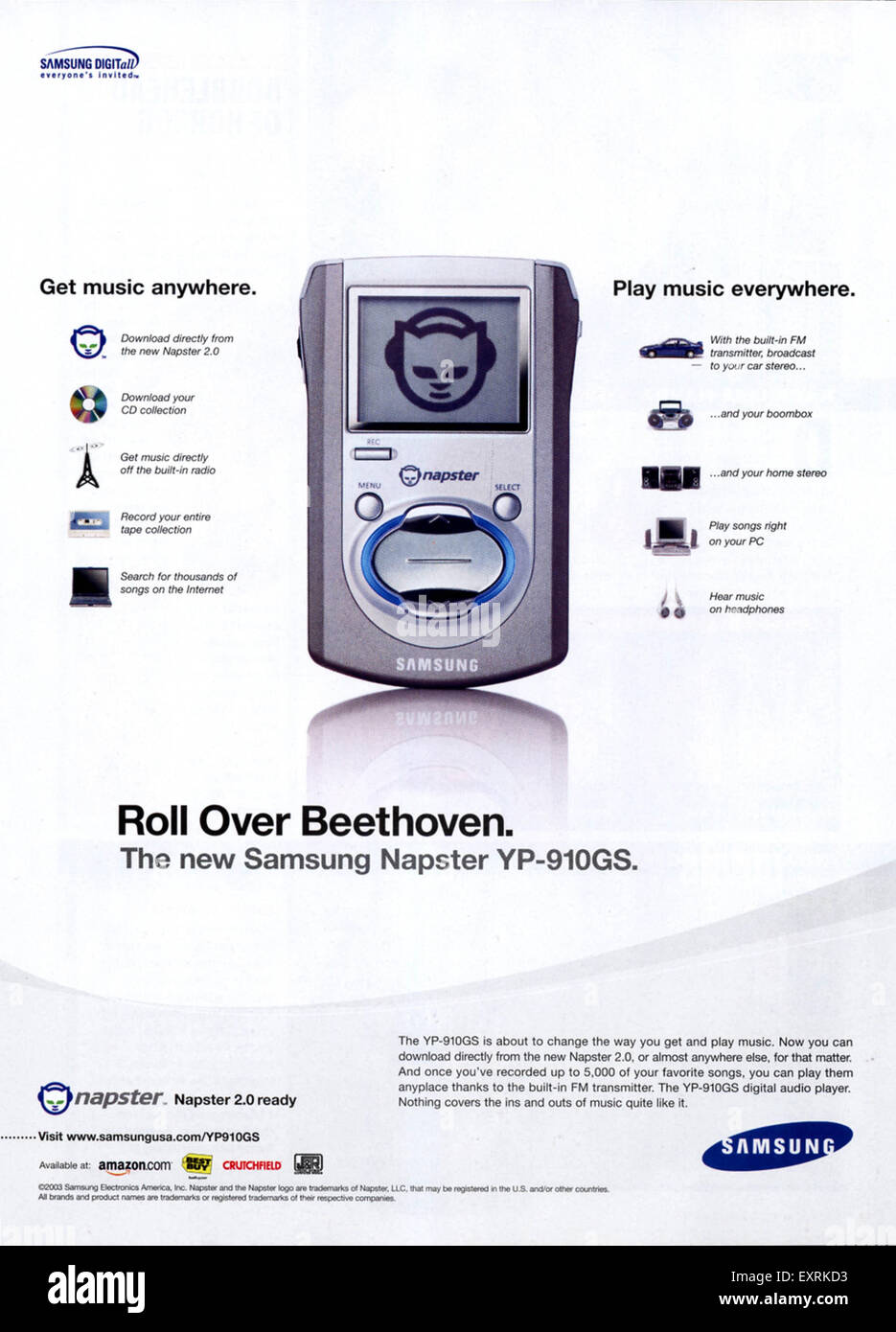 2000s UK Samsung Magazine Advert Stock Photo - Alamy
