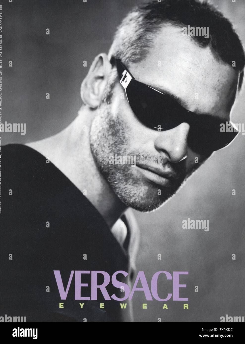 1990s UK Versace Magazine Advert Stock Photo - Alamy