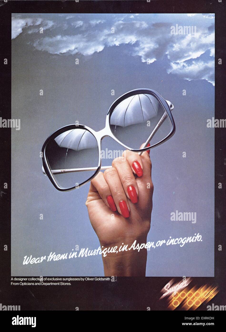 1980s UK Oliver Goldsmith Magazine Advert Stock Photo - Alamy