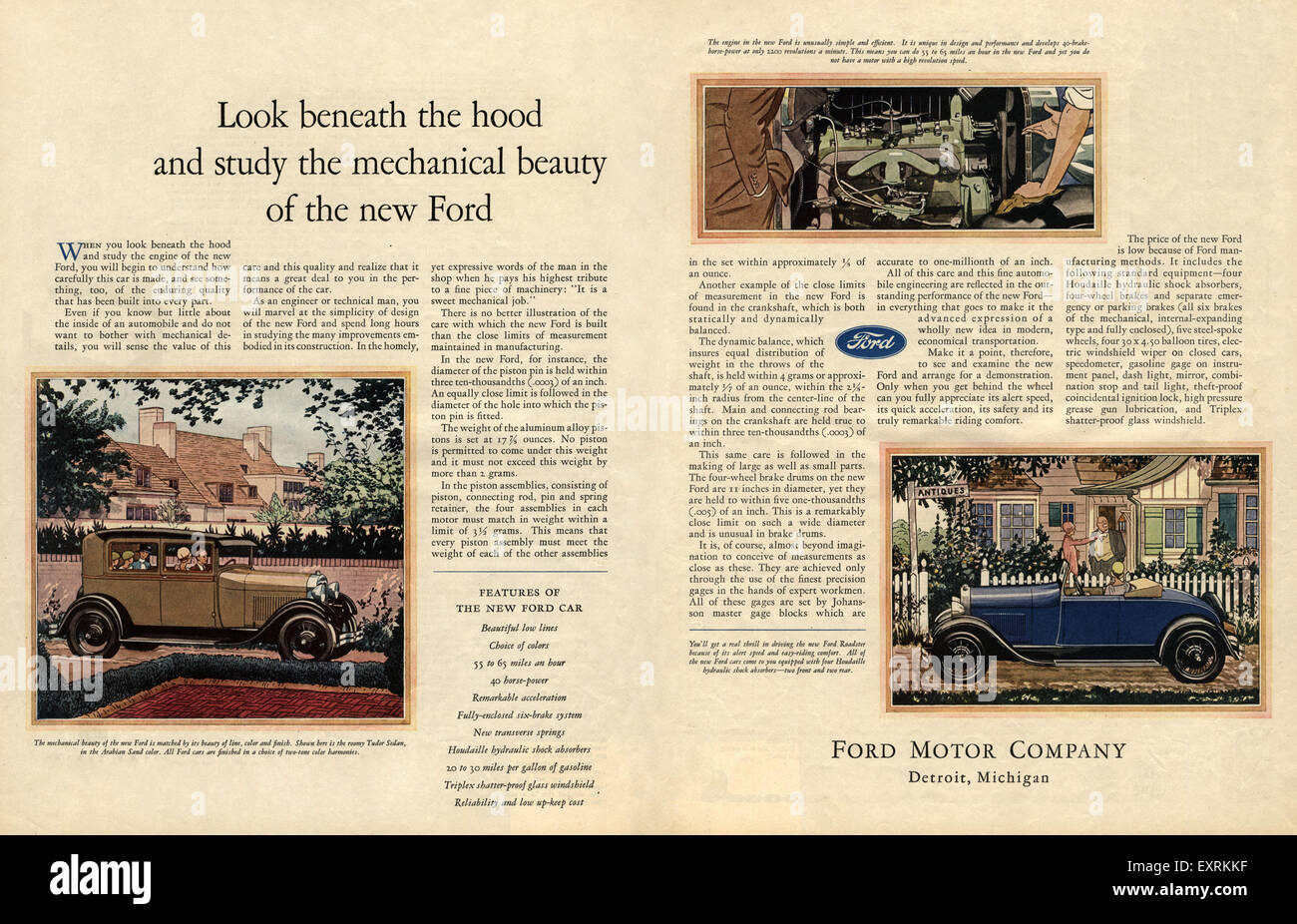 1920s USA Ford Magazine Advert Stock Photo - Alamy