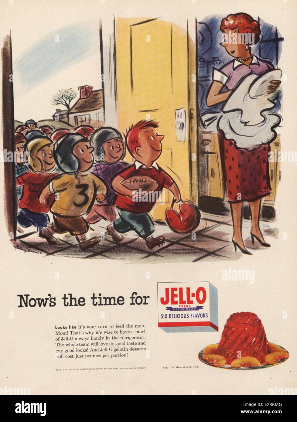 1950s USA Jello Magazine Advert Stock Photo - Alamy