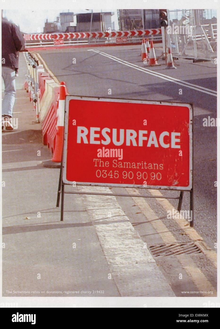 2000s UK The Samaritans Magazine Advert Stock Photo - Alamy