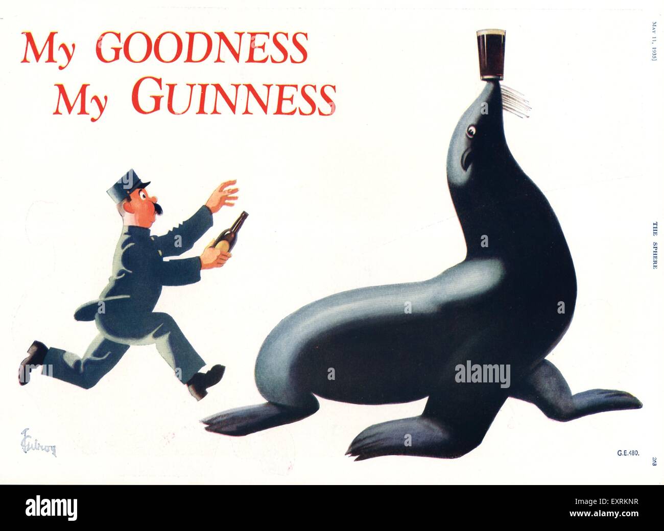 1930s UK Guinness Magazine Advert Stock Photo - Alamy