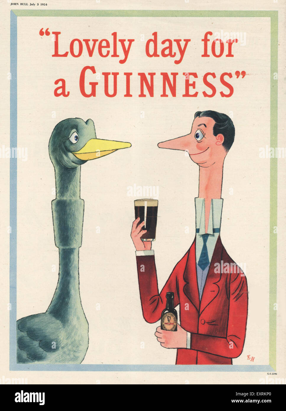 1950s UK Guinness Magazine Advert Stock Photo - Alamy