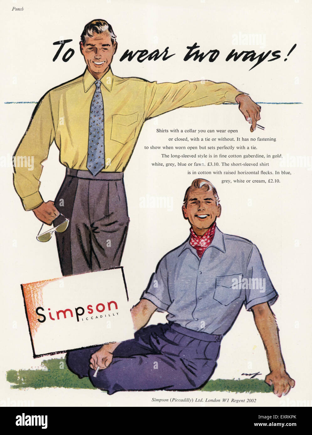 1940s UK Simpson Magazine Advert Stock Photo - Alamy