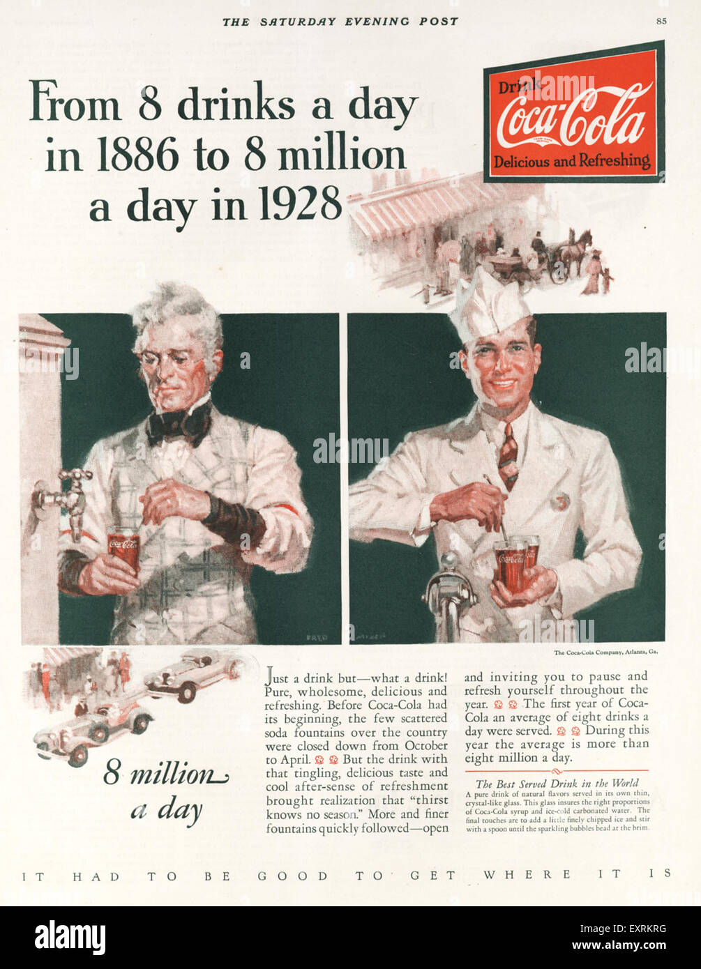 1920s usa coca cola magazine advert hi-res stock photography and images ...
